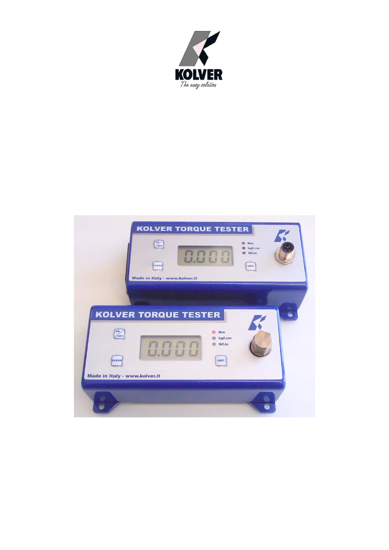 Kolver MINI K Operator’s Handbook Manual – LPA Code